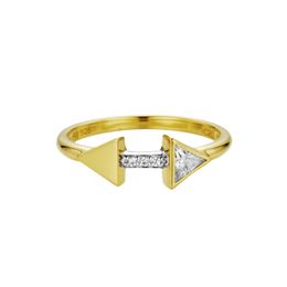 CAI Ring 925/- Silber vergoldet Zirkonia Pfeile