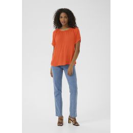 Kaffe Kurzarm-Bluse Regular fit Grenadine orange