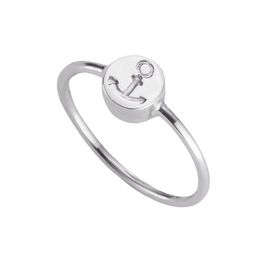CAI Ring 925/- Sterling Silber rhodiniert Anker