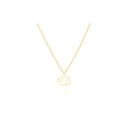 Beka & Bell BEKA&BELL Anh&auml;nger mit Kette 925-Sterling Silber vergoldet Gl&auml;nzend 42cm Krebs