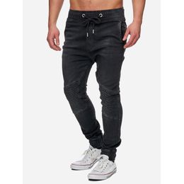 Tazzio Herren Jeans Regular Fit im Biker Jogger-Stil