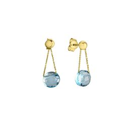 Celesta Gold Ohrring 375/- Gelbgold Blautopas (beh)