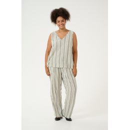 Kaffe &Auml;rmellose Bluse Regular fit Moonstruck / Black Stripe white black