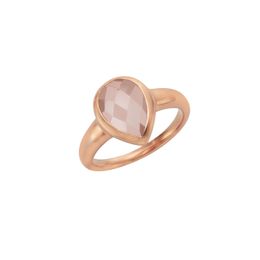 JAMELLI Ring Silber 925 ros&eacute;-vergoldet mit echtem Rosenquarz