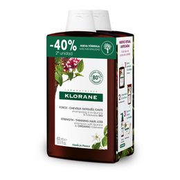 Klorane A La Quinine Und Edelweiss Bio St&auml;rkendes Shampoo-duo 2 X 400 ml