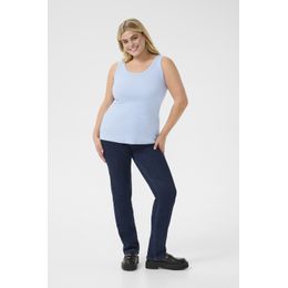 Kaffe Jerseytop Tight fit Soft Chambray light blue