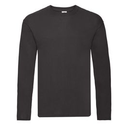 Fruit of the Loom - "Original" T-Shirt f&uuml;r Herren Lang&auml;rmlig (Schwarz)