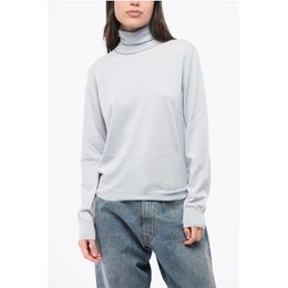 Maison Martin Margiela MM4 MM14 &ndash; Einfarbiger Rollkragenpullover aus Wolle in Hellblau