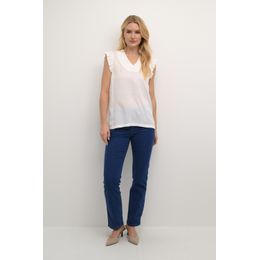 Kaffe &Auml;rmellose Bluse Regular fit Chalk white