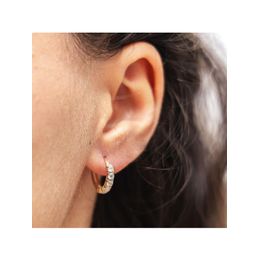 dKeniz Creolen 925/- Sterling Silber vergoldet Halbkranz