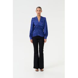 Gestuz Langarm-Bluse Regular fit blue