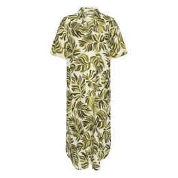 Kaffe Kleid Loose fit Green Big Watercolor Leaf multicolour