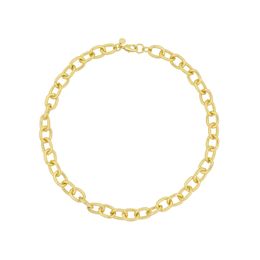 Fashionbox Kette Messing strukturiert vergoldet