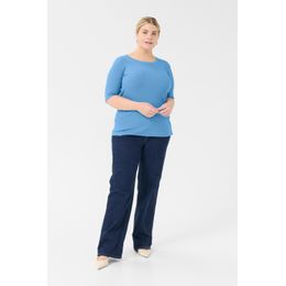 Kaffe T-shirt Tight fit Ebb and Flow blue