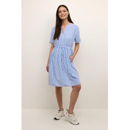 Cream Kleid Weibliche Silhouette blue white