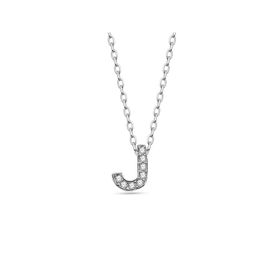 dKeniz Anh&auml;nger mit Kette Buchstabe J 925/- Sterling Silber