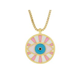 Fashionbox Anh&auml;nger mit Kette Messing vergoldet, Anh&auml;nger Herzauge