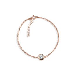 dKeniz Armband 925/- Sterling Silber ros&eacute;vergoldet Solit&auml;r