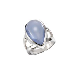 JAMELLI Ring 925 Silber rhodiniert Quarz hellblau (beh.)