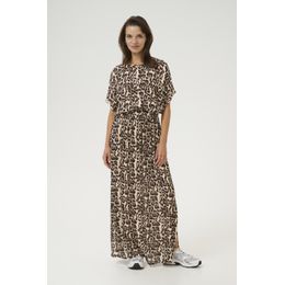 Kaffe &Auml;rmellose Bluse Loose fit Naturel Leopard Print