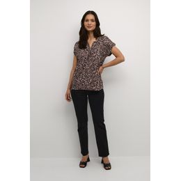 Kaffe T-shirt Regular fit Black/brown Leo Print leopard