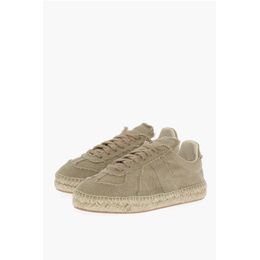 Maison Martin Margiela MM22 Low-Top-Sneaker aus Baumwolle mit Jutesohle in Gr&uuml;n