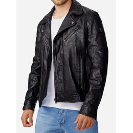 Tazzio Herren Jacke Lederjacke Biker Echtleder