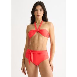 Orangefarbenes Bikini-Unterteil mit hoher Taille