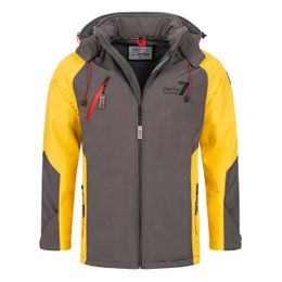 Arctic Seven Herren Softshell Jacke &ndash; Dunkelgrau-Gelb