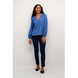 Kaffe Langarm-Bluse Regular fit Denim CC blue