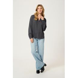 Kaffe Langarm-Bluse Regular fit Black Oyster