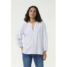 Kaffe Langarm-Bluse Regular fit Blue/White Stripe blue white