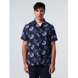 North Sails Hemd Bowling mit tropischem Print