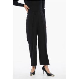 Balmain Tapered-Fit High-Waist-Hose in Schwarz