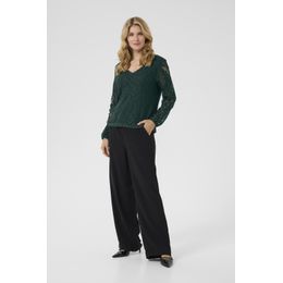 Cream Langarm-Bluse Regular fit Sea Moss dark green
