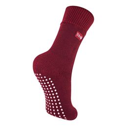 Kinder Hausschuh Socken mit Greifern | THMO | Dick & warm Komfort Loose Top Non Slip Thermal Socken - Fuchsia