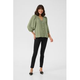 Kaffe Langarm-Bluse Loose fit Oil Green