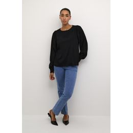 Kaffe Langarm-Bluse Regular fit Black