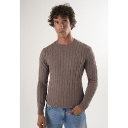 Pullover Pullover Mit Rundhalsausschnitt Aus Kabelstrick