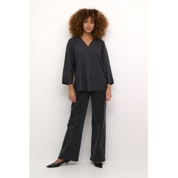 Kaffe Langarm-Bluse Regular fit Black Oyster