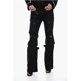 Off-White Cargohose aus Wollmischung mit Schnallendetail in Schwarz