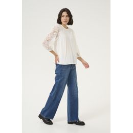 Kaffe Langarm-Bluse Regular fit Chalk white