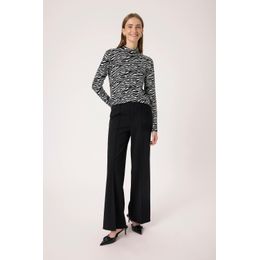 Soaked in Luxury Langarm-Shirt SLHanadi Langarm-Shirt Gerade Passform black white