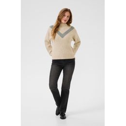 Kaffe Strickpullover KAelina Strickpullover Regular fit beige