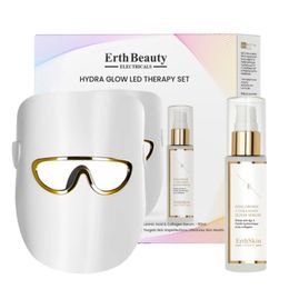 HYDRA GLOW LED THERAPIE SET (LED LICHTTHERAPIE MASKE wei&szlig; mit HA Serum)