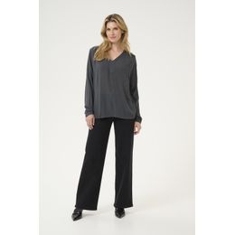 Kaffe Langarm-Bluse Regular fit Black Oyster