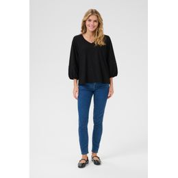 Kaffe Langarm-Bluse Regular fit Black Deep CC. black