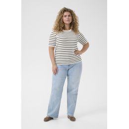 Kaffe Strickpullover Regular fit black offwhite