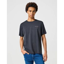 Wrangler &ndash; Grafik-T-Shirt, verblasst, schwarz
