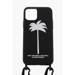 Palm Angels iPhone 11Pro-H&uuml;lle mit Palmen-Print in Schwarz
